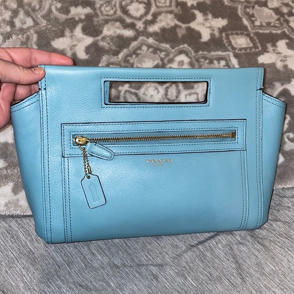 Coach | Bags | Authentic Mint Condition Beautiful Light Blue Coach Bag ...